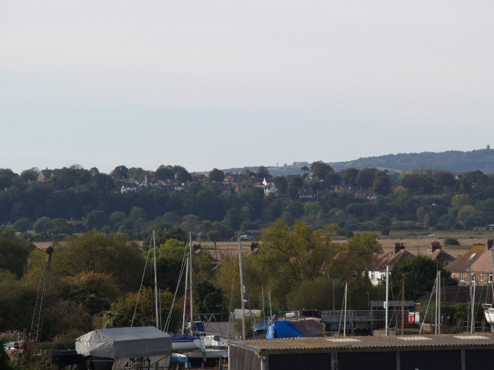 "Winchelsea viewed from gun garden of Ypres Tower in Rye, East Sussex ...