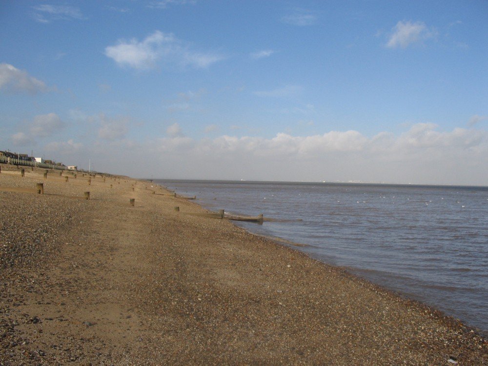 "The Leas Beach Minster looking towards Sheerness and Southend across ...
