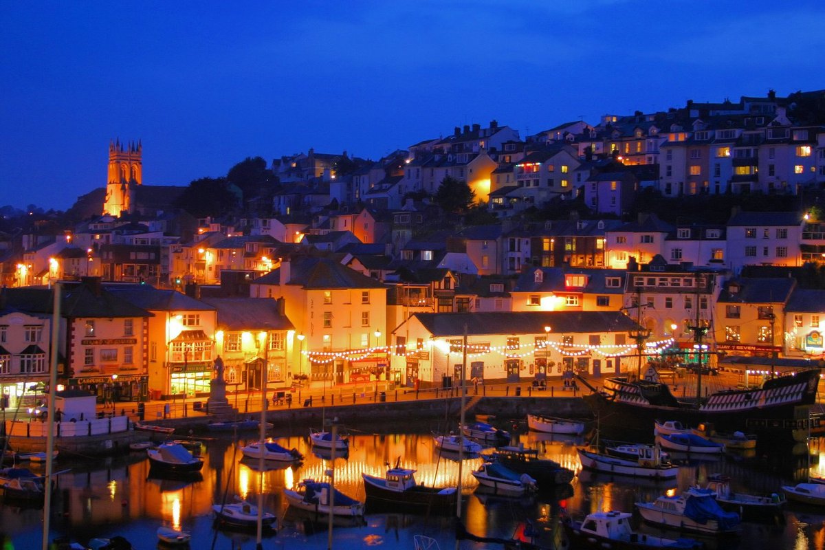 "Brixham harbour in Devon at night" by Richard Pittuck at ...