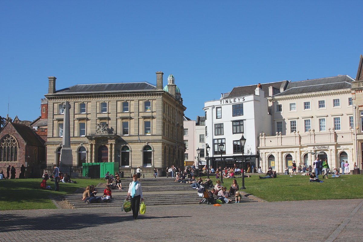 "Exeter Town Centre - Nr The Cathedral." by David Thomas at ...