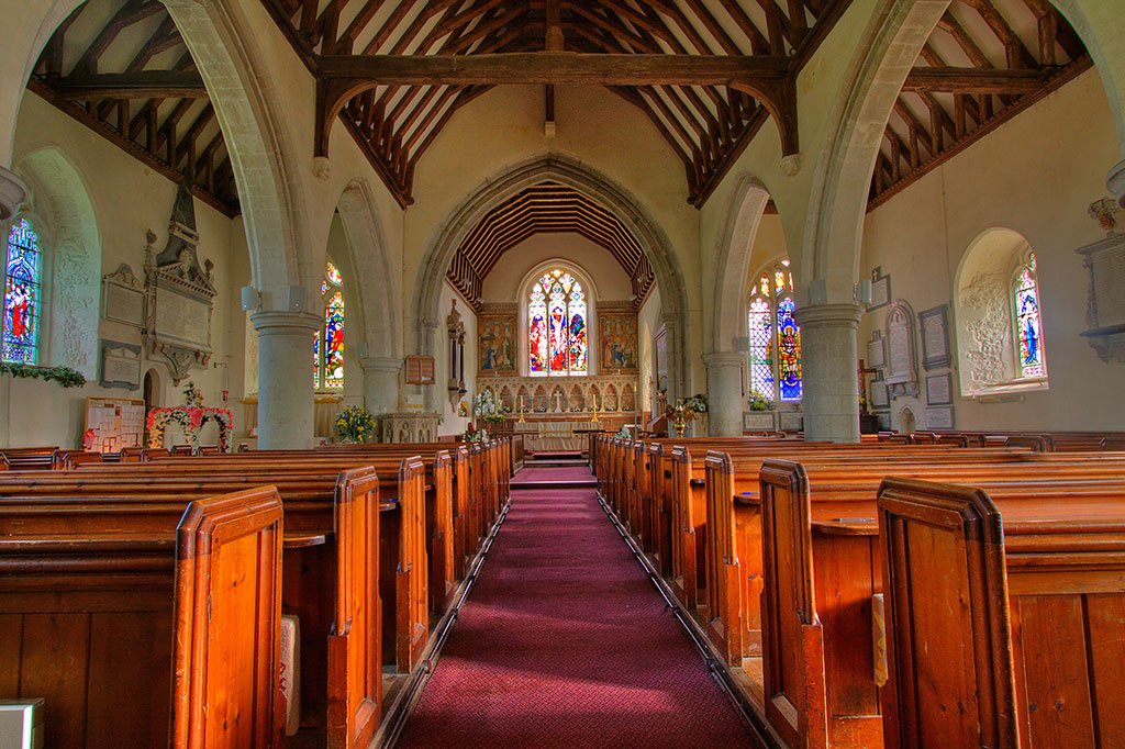 "Boxley Church interior" by David Wigham at PicturesofEngland.com