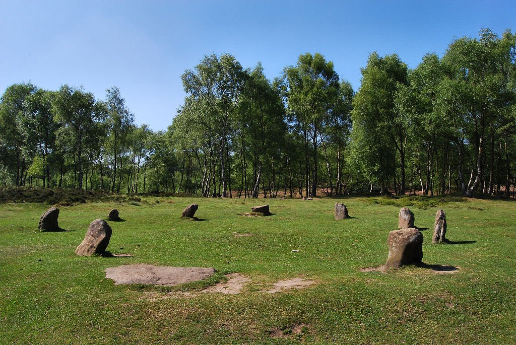 "Nine Ladies Stone Circle" by Kevin Sinclair at PicturesofEngland.com