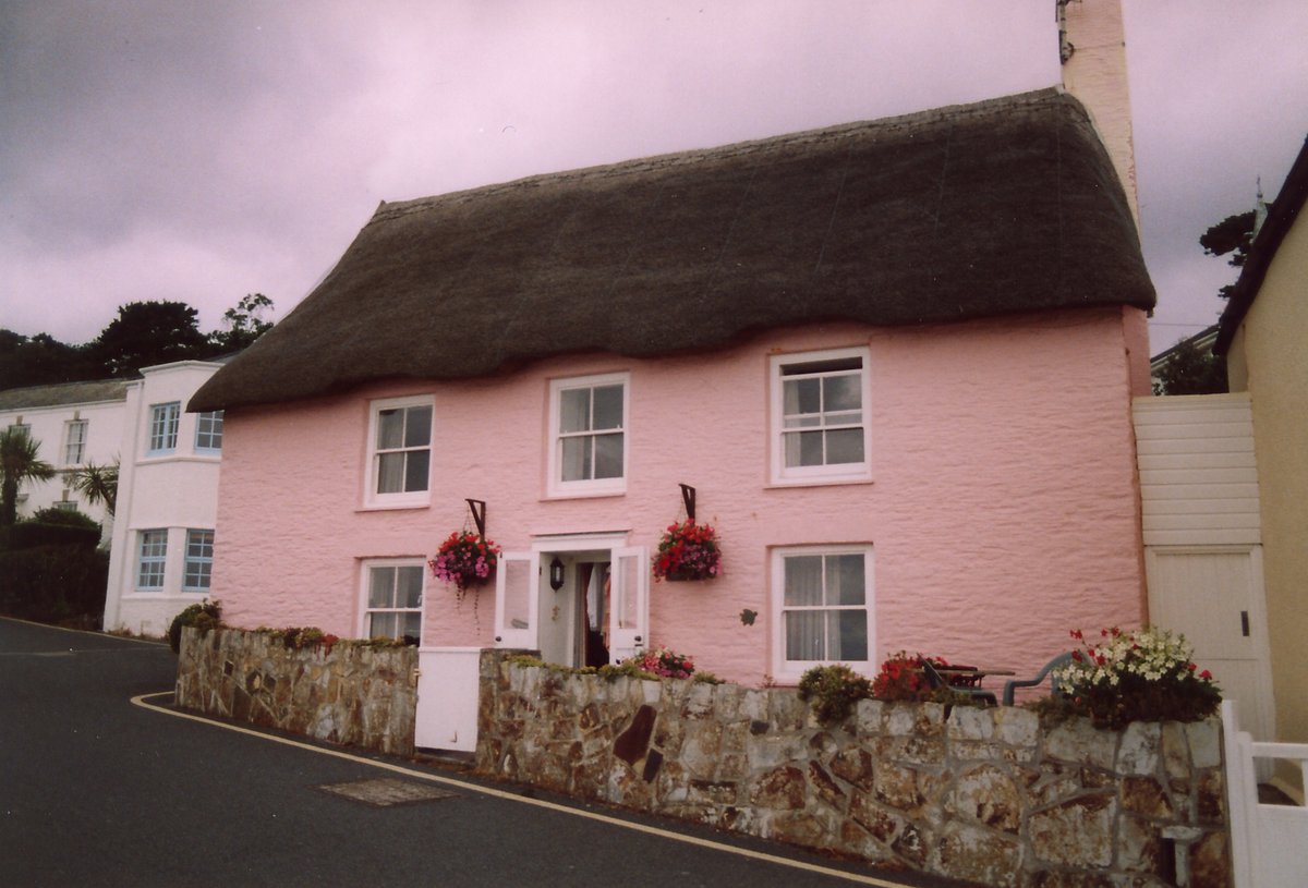 "Pink Cottage" by Dave John at PicturesofEngland.com
