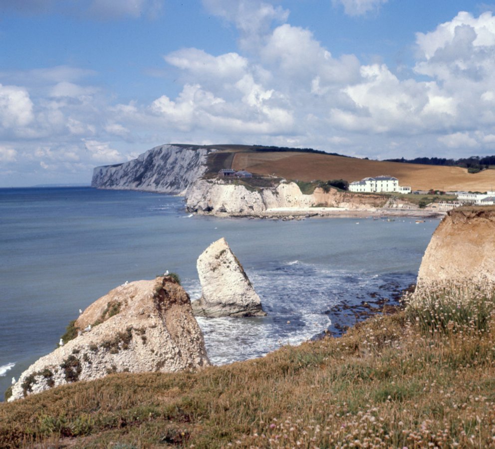 "Freshwater Bay, Isle of Wight" by P. G. Wright at PicturesofEngland.com