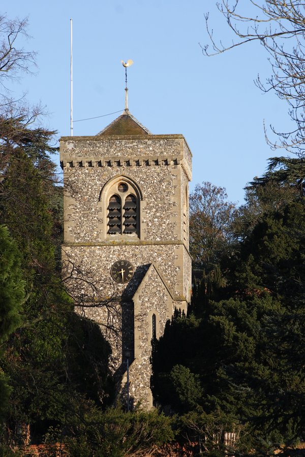 "Tower of St. Peter's Church, Caversham" by Edward Lever at ...