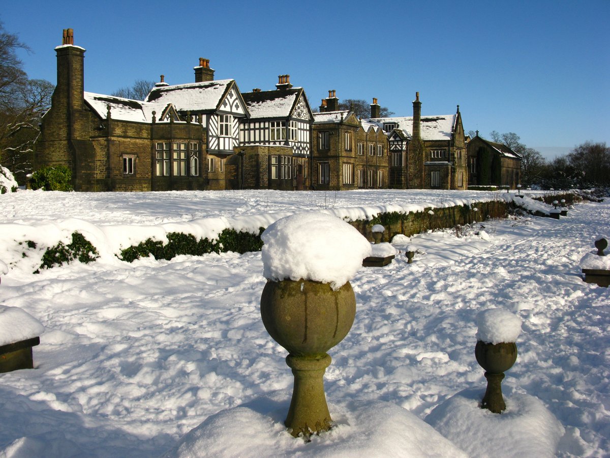 "Smithills Hall, Bolton, Lancashire. A Winter Scene." by Maurice Clegg ...