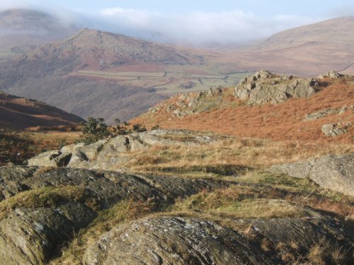 "On high ground looking across the Duddon Valley near Ulpha, Cumbria ...
