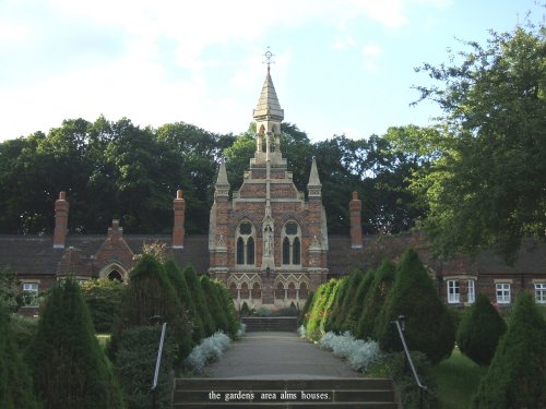 "Front view building and garden area. Holgate hospital alms houses." by ...